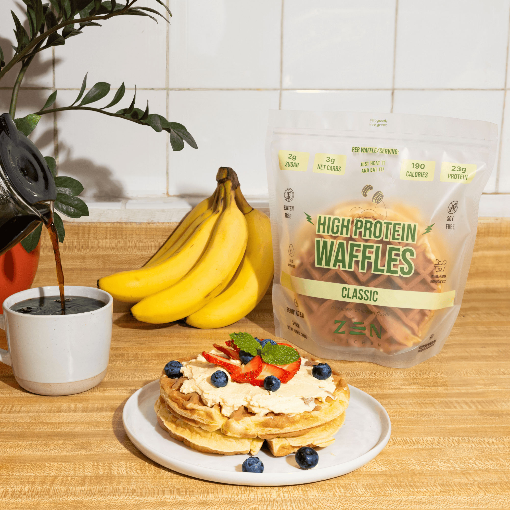 Zen Protein Waffles - Classic – Zen Kitchen